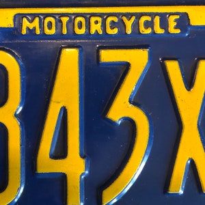 1976 Vintage Original PA Motorcycle License Plate in Mint Condition - Etsy