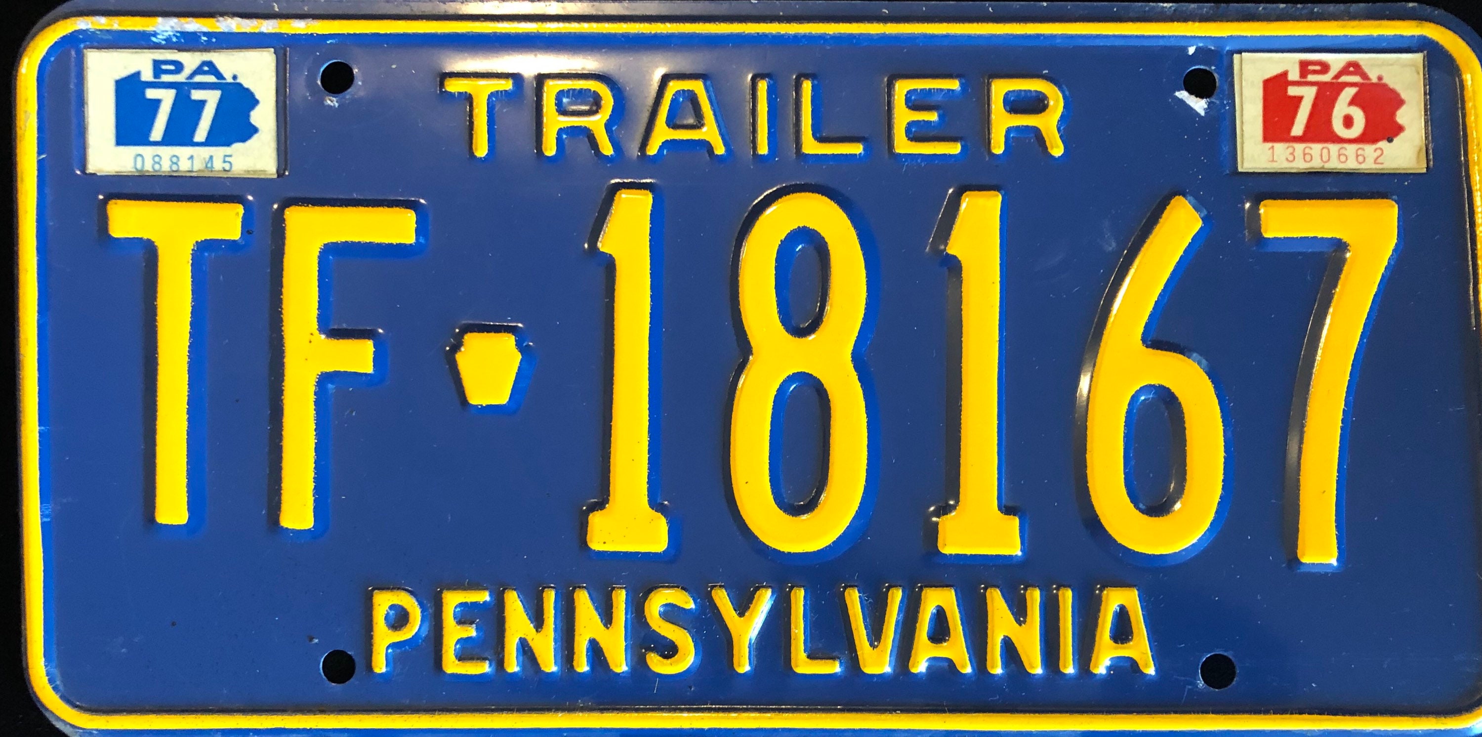1970s PA Trailer Plate in Good Condition - Etsy.de