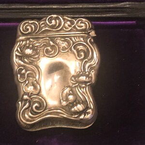Beautiful Victorian Floral Designed Sterling Silver Match Safe in ...