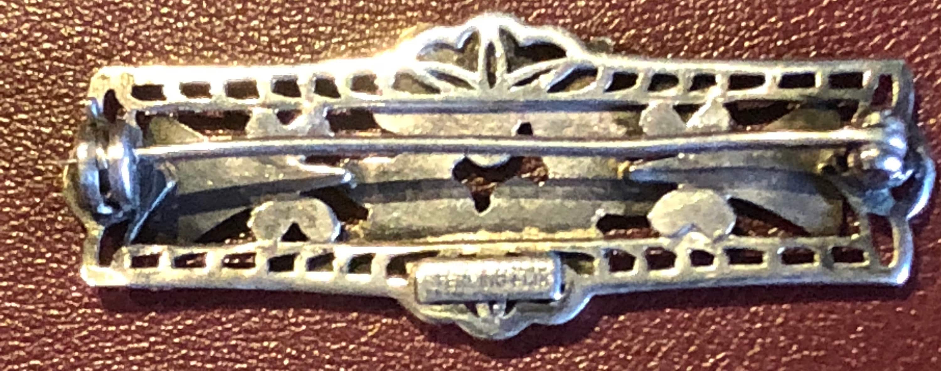 Sterling Silver Art Deco Pin - Etsy