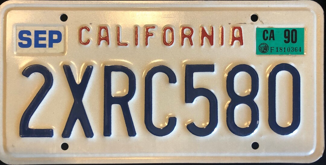 Mint 1990 California Original Vintage License Plate - Etsy