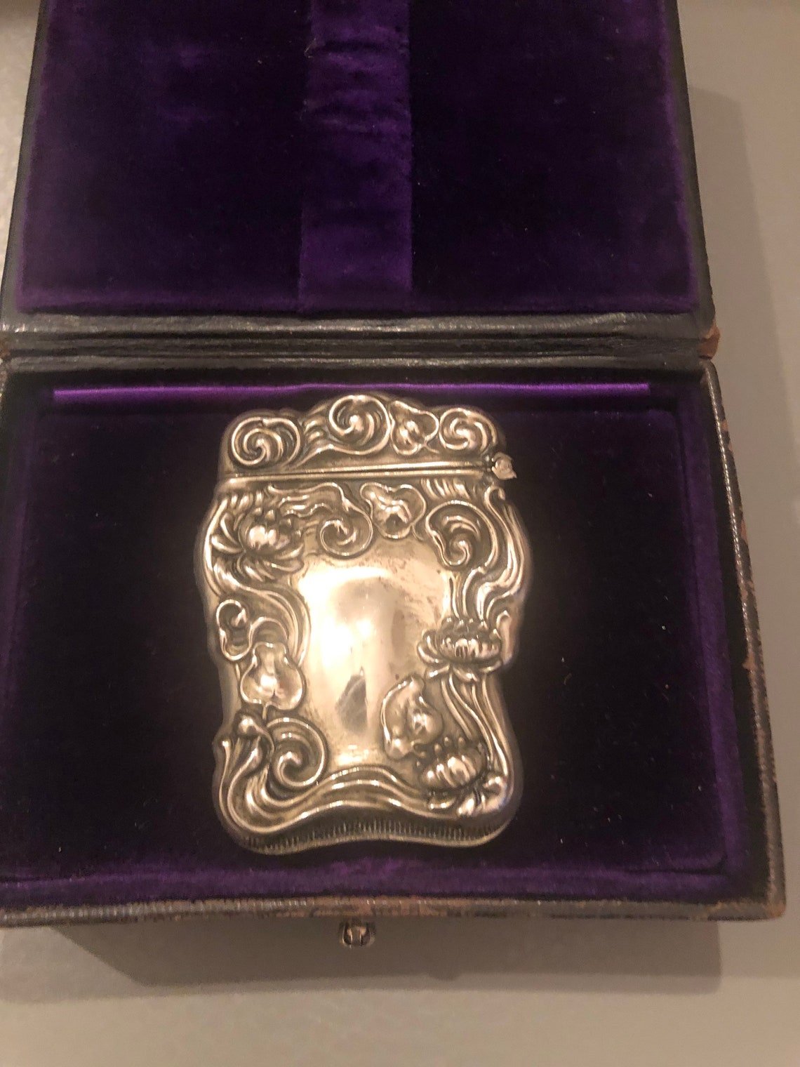 Beautiful Victorian Floral Designed Sterling Silver Match Safe - Etsy