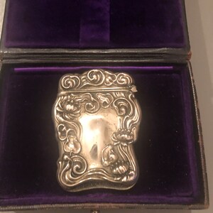 Beautiful Victorian Floral Designed Sterling Silver Match Safe in ...
