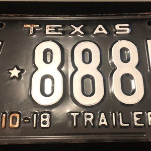 Vintage Original 1968 Texas Trailer License Plate in Excellent ...