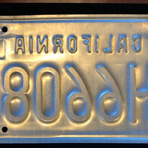 Vintage 1990s California License Plate in Excellent Condition - Etsy