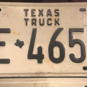 Vintage Original Set of Two 1985 Matching Texas Truck License Plates - Etsy