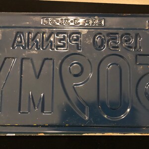 Vintage 1950 PA License Plate in Mint Condition - Etsy