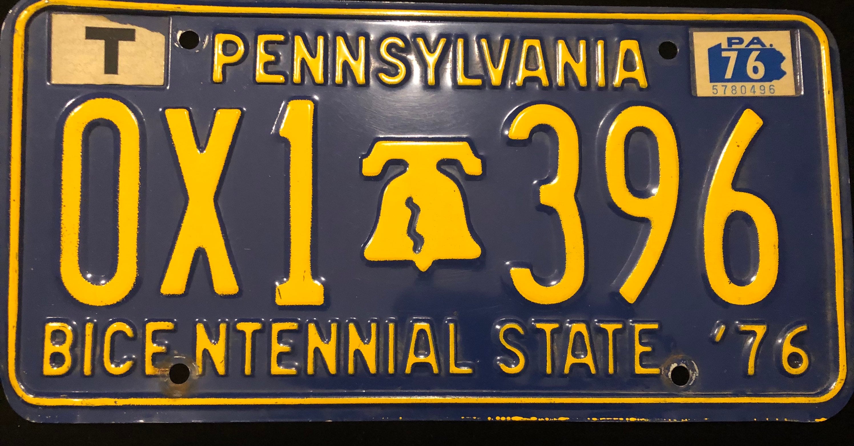 Vintage 1976 PA Bicentennial Liberty Bell License Plate in Excellent ...