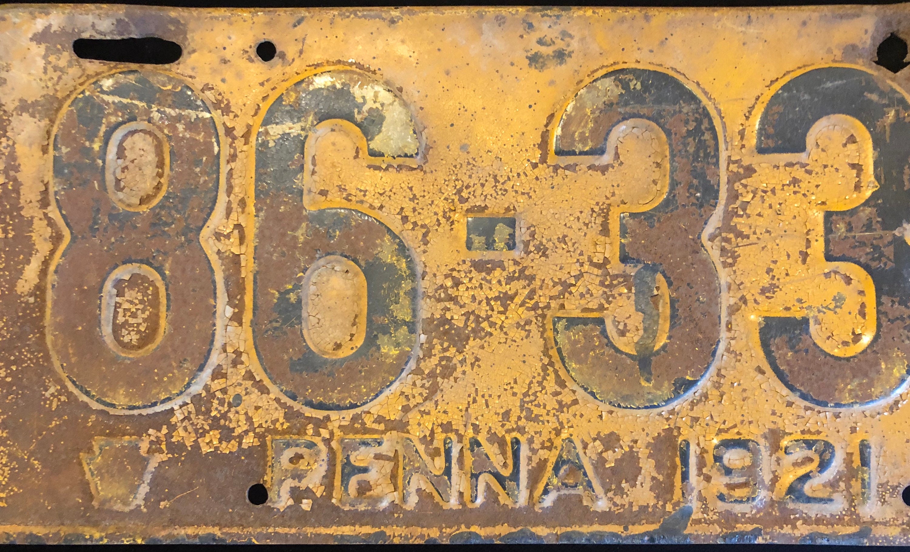 Vintage Original 1921 PA License Plate in Good Condition - Etsy