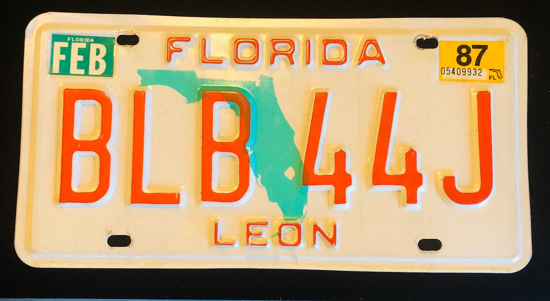 Vintage 1980s Florida License Plate - Excellent Condition - Etsy