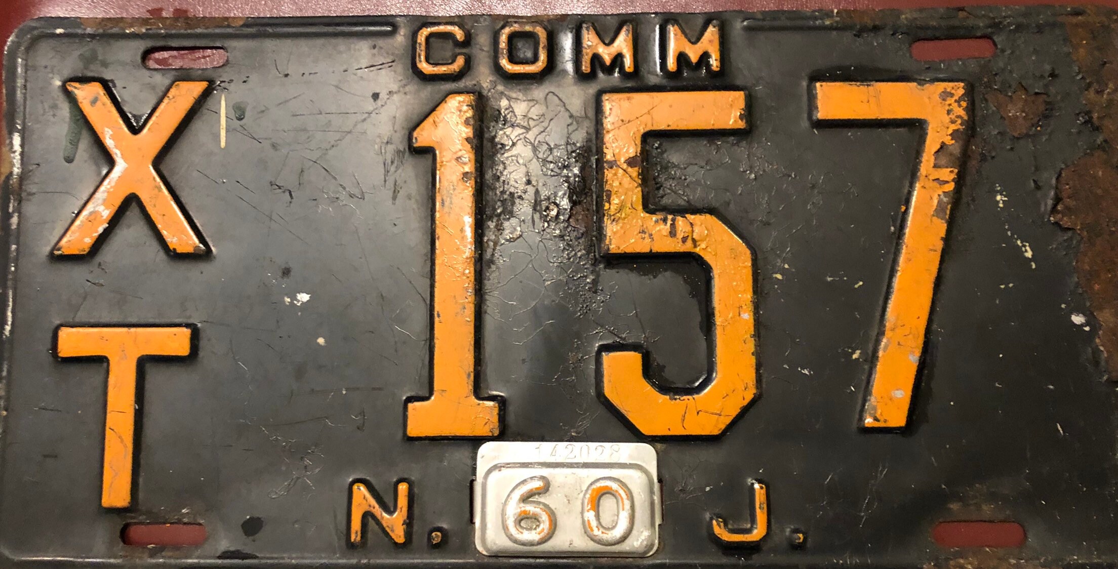1960 Vintage NJ Commercial License Plate with Registration Tag | Etsy