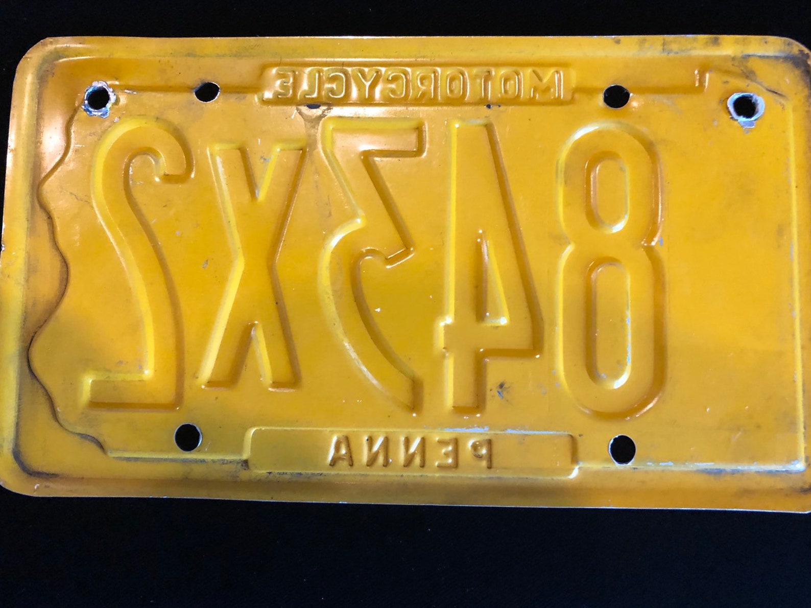 1976 Vintage Original PA Motorcycle License Plate in Mint Condition - Etsy