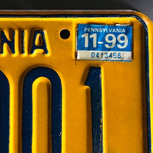 Vintage 1999 Pennsylvania License Plate in Good Condition - Etsy