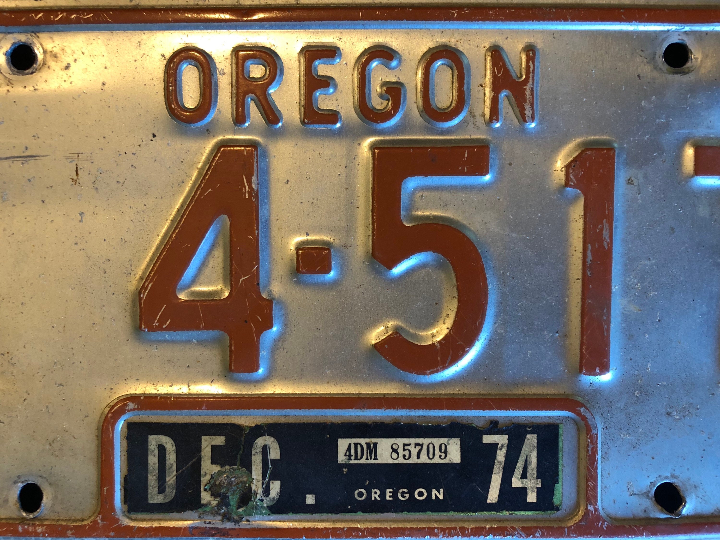 Vintage 1974 Oregon License Plate - Etsy.de