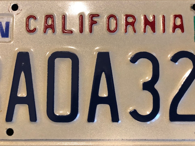 Vintage Original 1990 California License Plate in Mint | Etsy