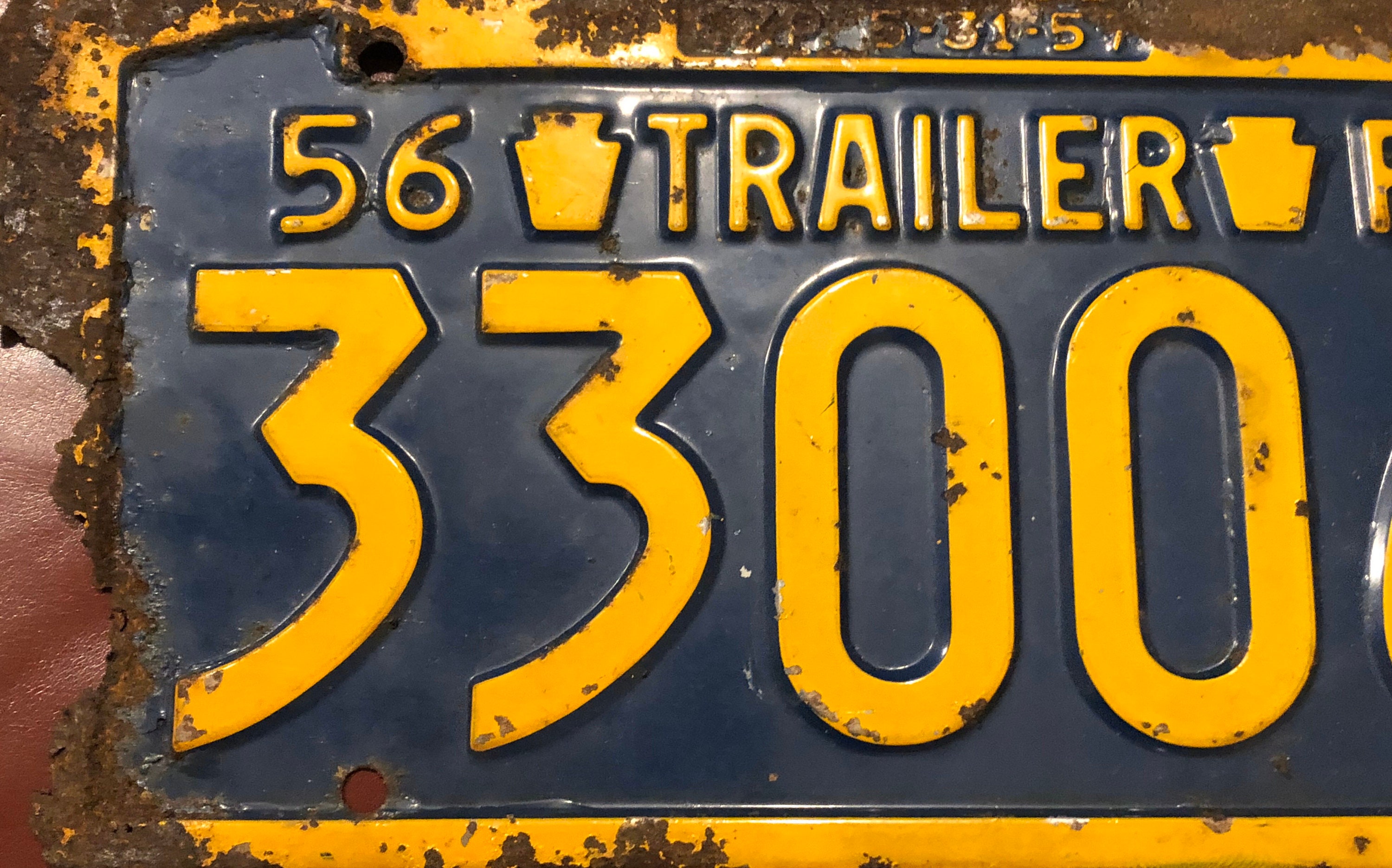 1956 Vintage Pa Trailer License Plate - Etsy Canada