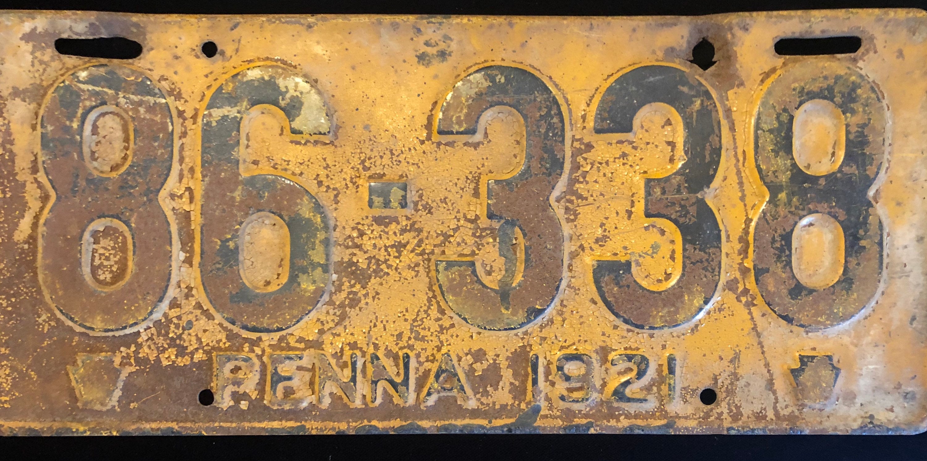 Vintage Original 1921 PA License Plate in Good Condition - Etsy