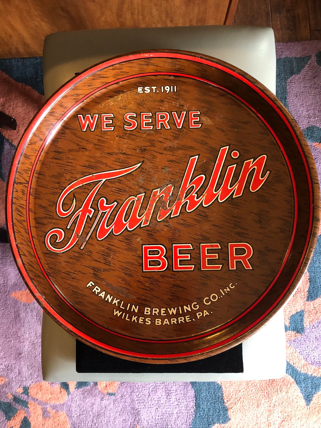 Vintage 1930s Franklin 13 Inch Beer Tray in Fair Condition (wiles-barre ...