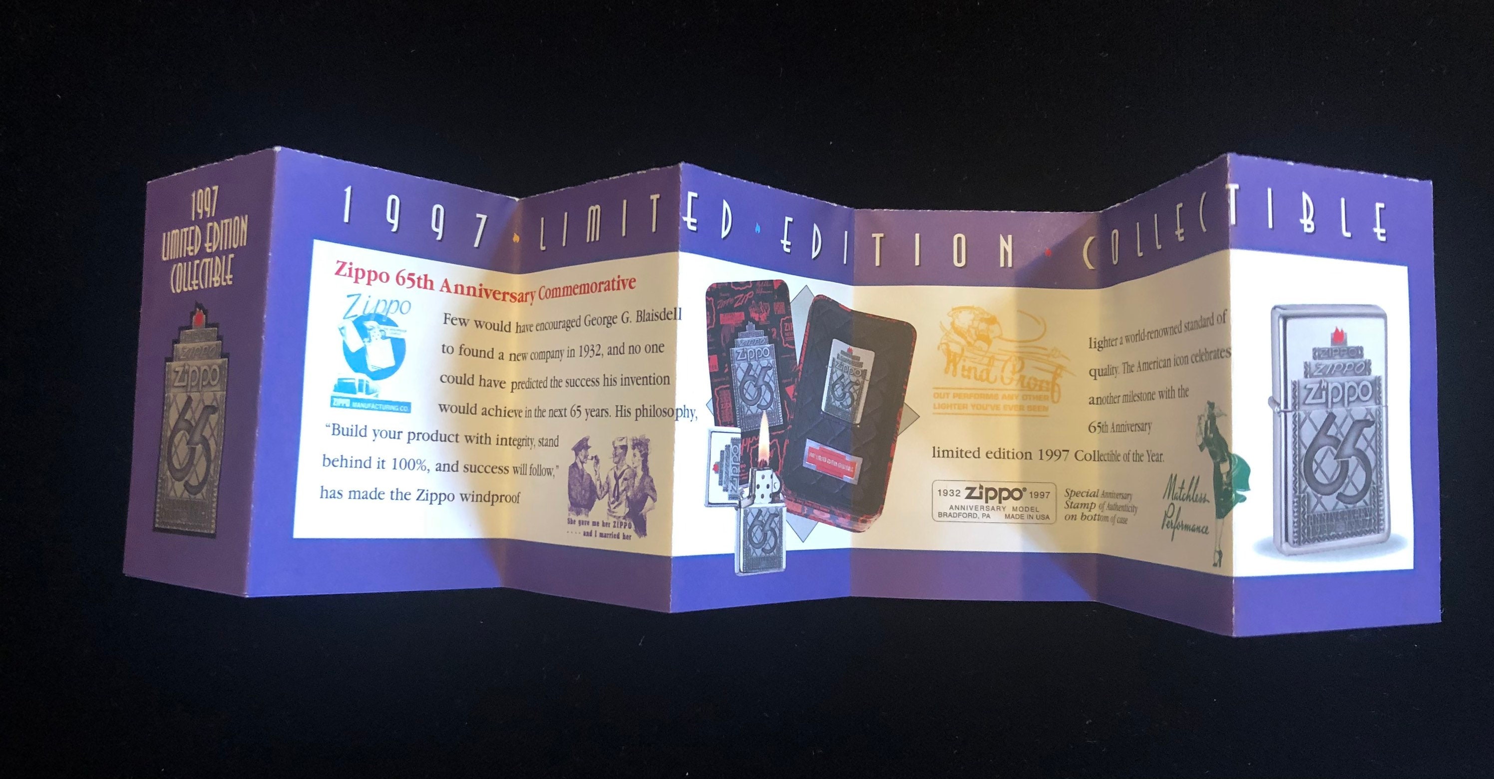 Beautiful Zippo 65th Anniversary Limited Edition Collectible | Etsy