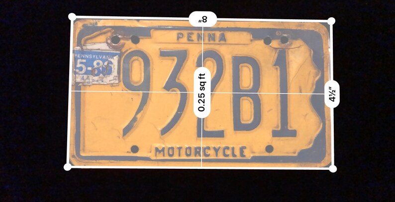 Vintage 1980s Original PA Motorcycle License Plate in Good - Etsy