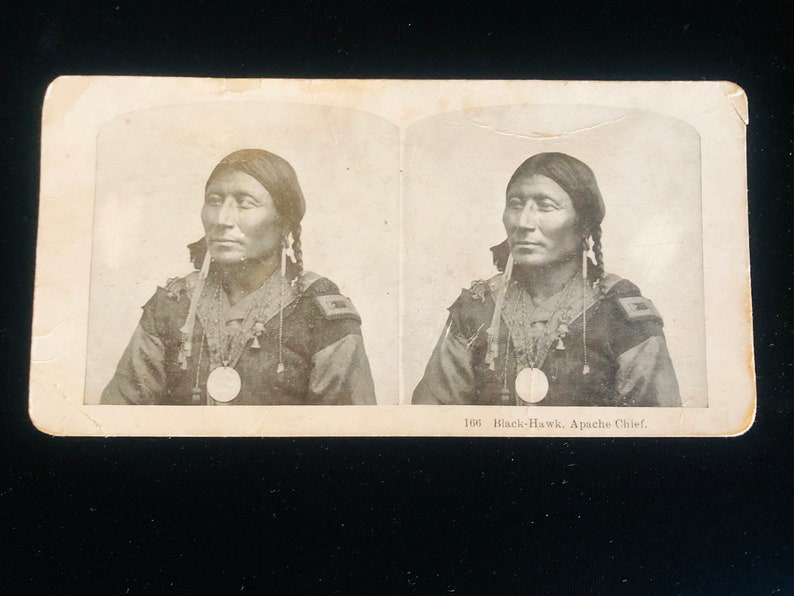 Original Double Image Card of Black Hawk Apache Chief - Etsy