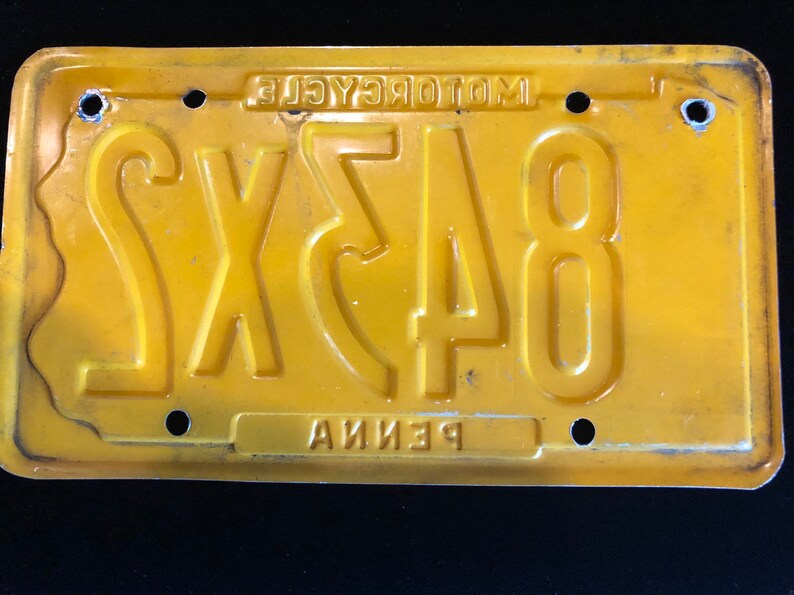 1976 Vintage Original PA Motorcycle License Plate in Mint - Etsy