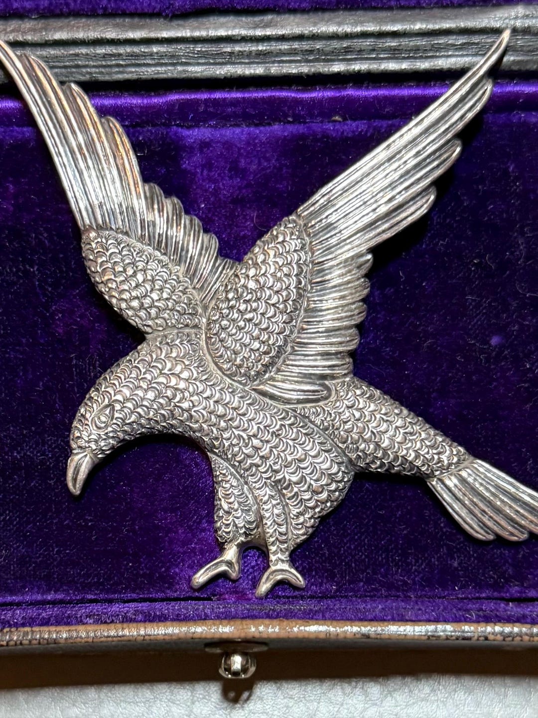 Vintsge Original Sterling Silver Eagle Pin (1 Ounce) Approximately 3 ...