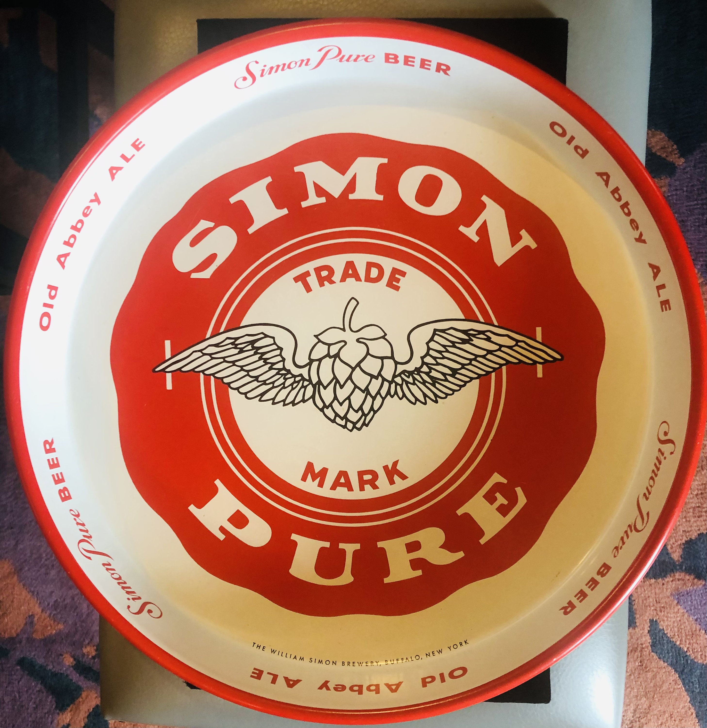 Vintage Simon Pure 13 Inch Beer Tray Buffalo NY in Excellent Condition ...