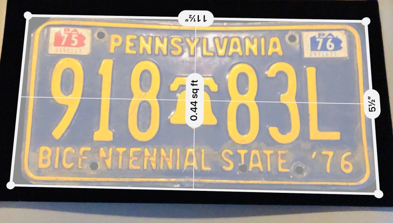 Vintage Original Bicentennial State 76 PA License Plate - Etsy