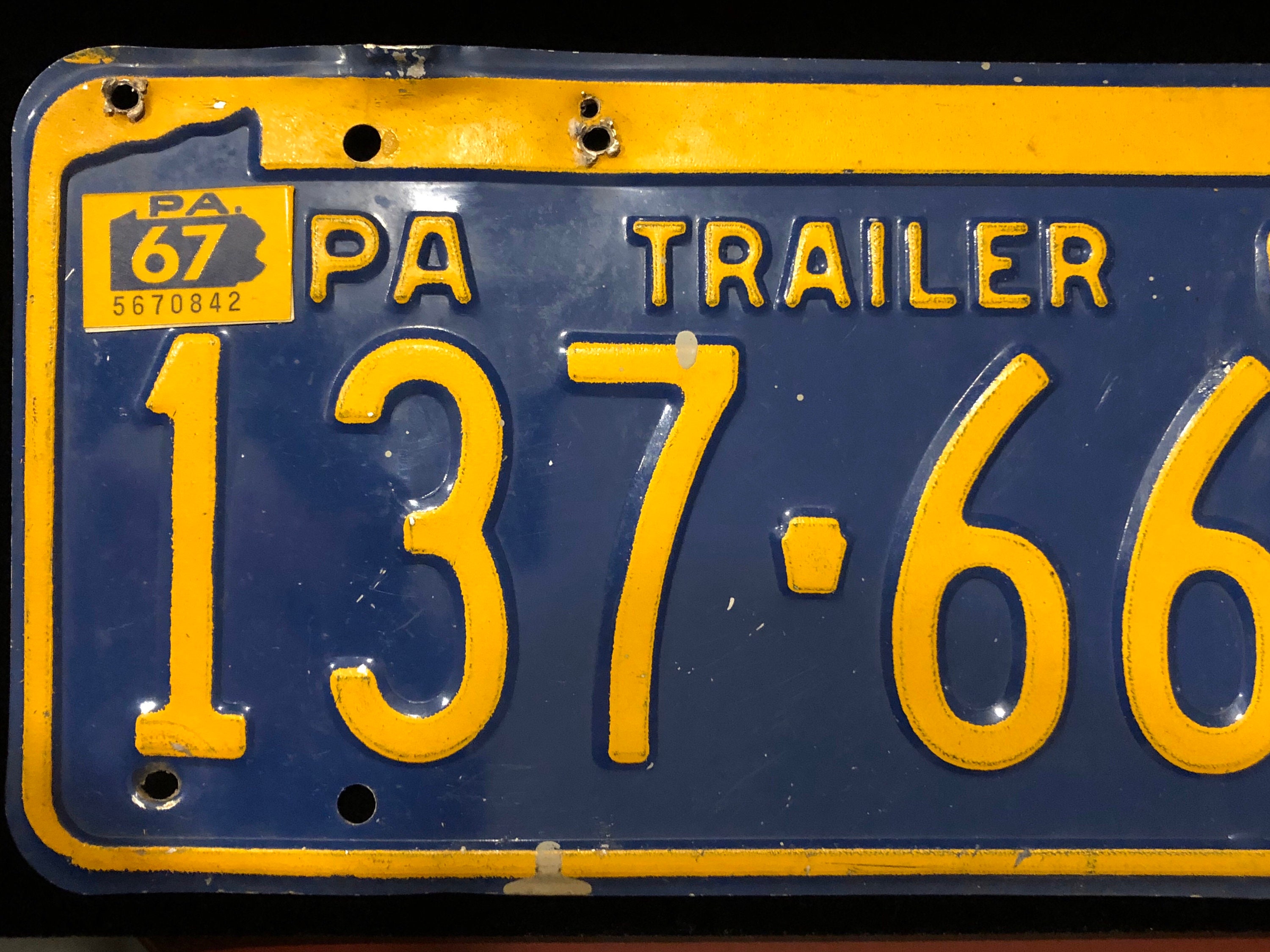 1964 PA Original Vintage Trailer License Plate in Great - Etsy