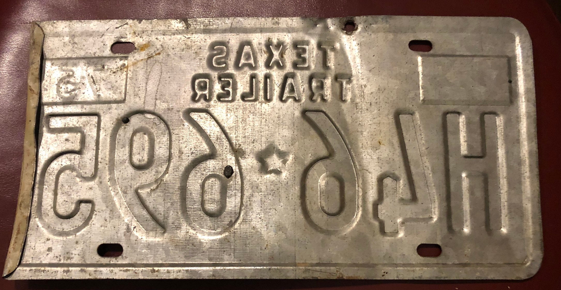 1979 Texas Trailer License Plate - Etsy