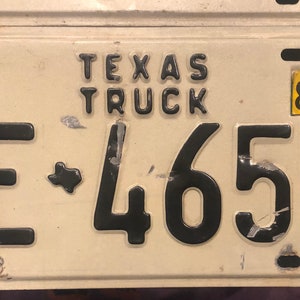 Vintage Original Set of Two 1985 Matching Texas Truck License Plates - Etsy