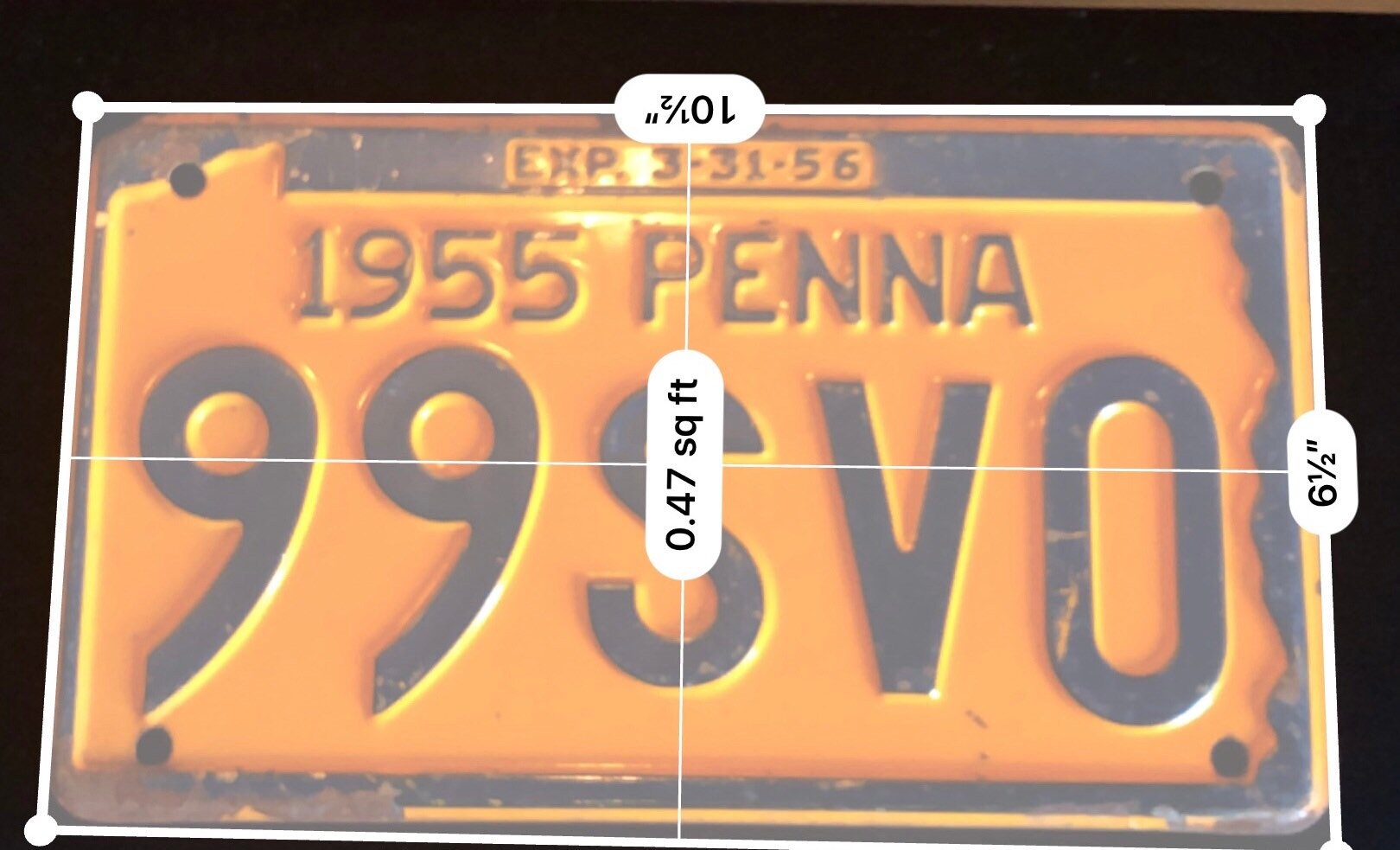 Vintage Original 1955 PA License Plate in Excellent Condition - Etsy