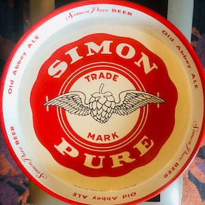 Vintage Simon Pure 13 Inch Beer Tray Buffalo NY in Excellent Condition ...