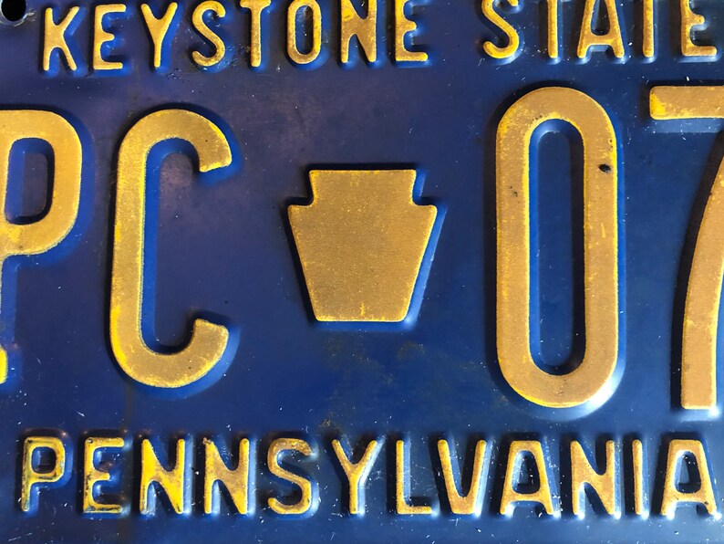 1996 Vintage PA Keystone License Plate in Fair Condition - Etsy