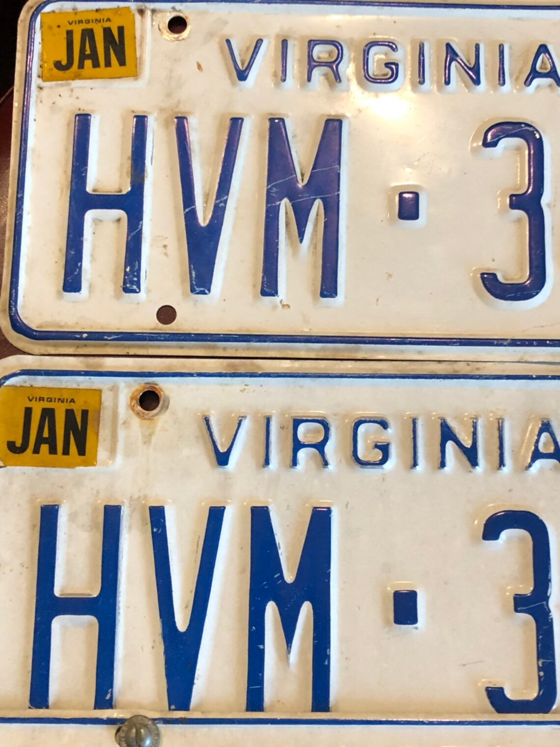 Matching Set of 1976 Va License Plates With Attachment - Etsy