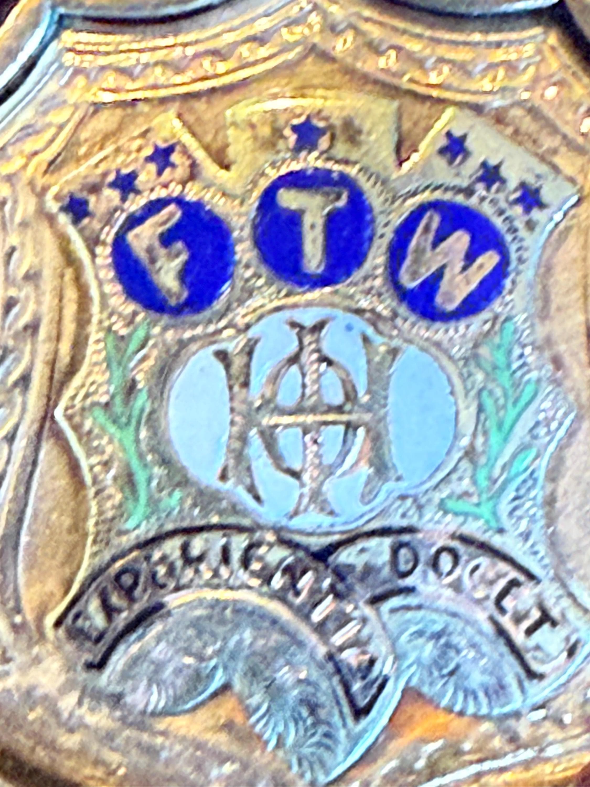 Vintage Gold Filled and Enameled Fort Worth Railroad Commemorative ...