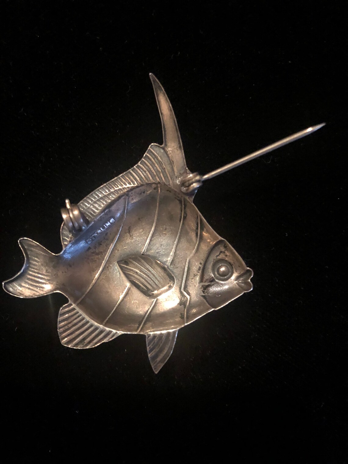 Vintage Sterling Silver Fish Pin, Ocean Nautical Brooch - Etsy