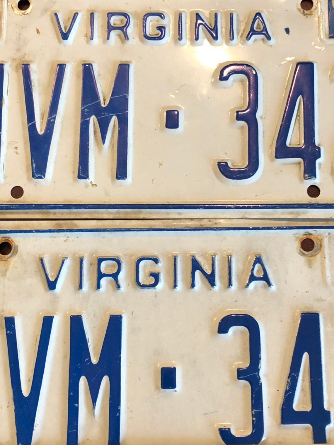 Matching Set of 1976 Va License Plates With Attachment - Etsy