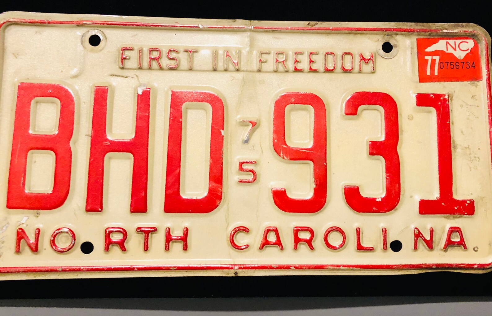 Vintage Original 1975 North Carolina License Plate in Good | Etsy