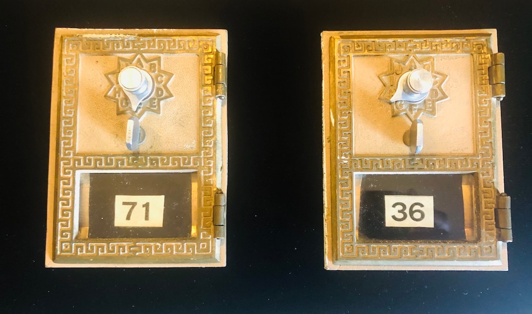 Vintage 1950s Art Deco Mailboxes, Set of 2 - Etsy