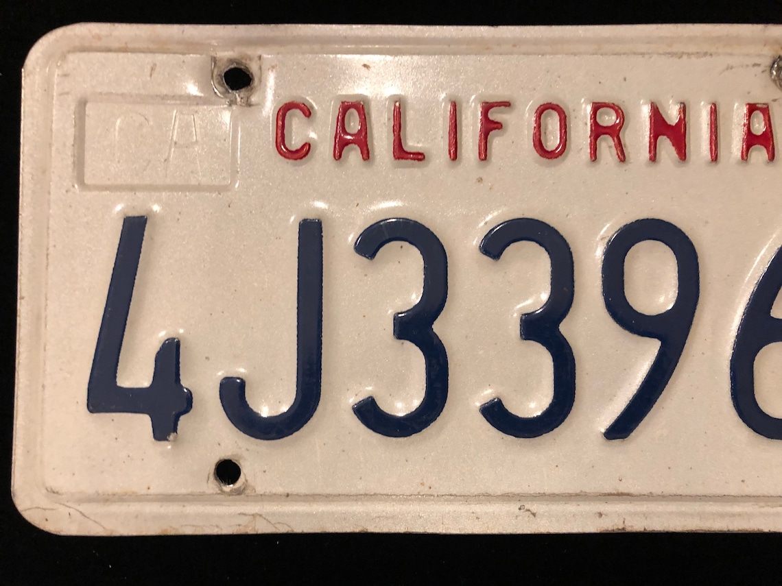 Vintage Original 1980s California License Plate in Excellent | Etsy