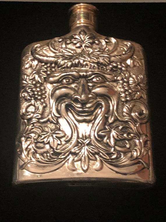Vintage Bacchus Original Silver Plate Godinger Flask in - Etsy