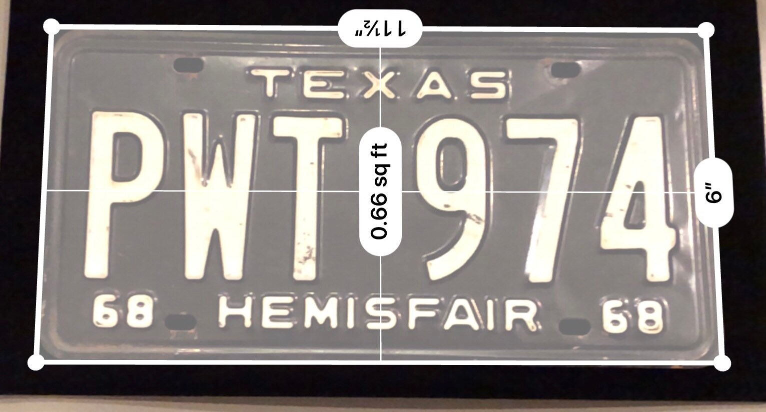Vintage Original 1968 Texas Hemisfair License Plate in Very - Etsy