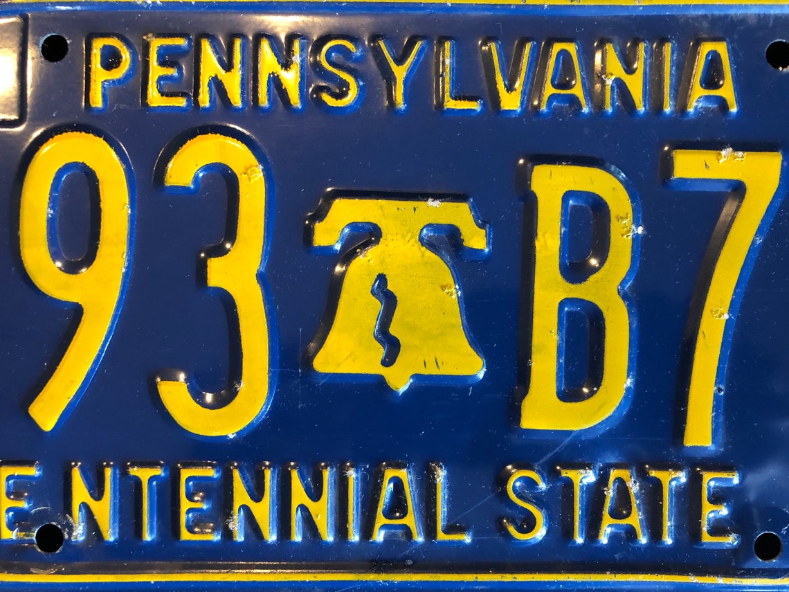 1976 PA Bicentennial State 76 License Plate Liberty Bell | Etsy