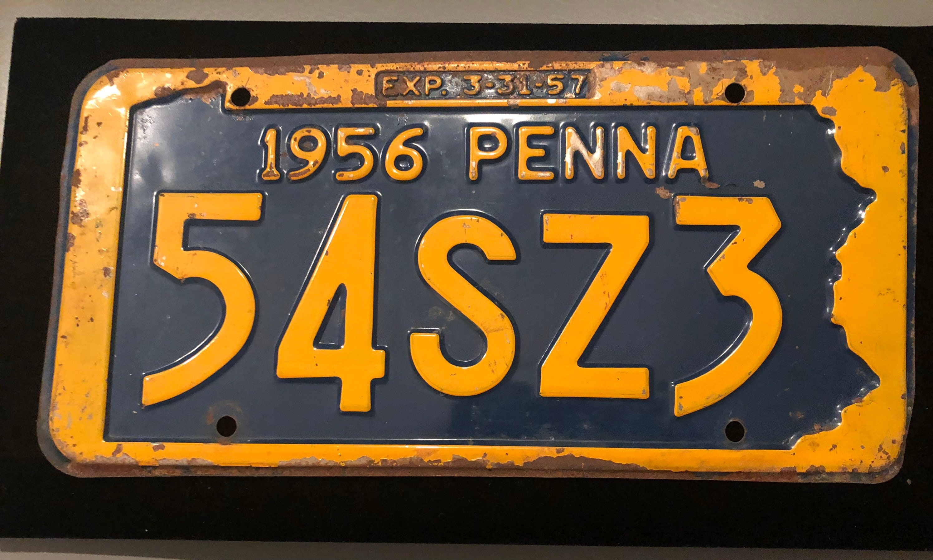 Vintage Original 1956 PA License Plate in Good Condition - Etsy