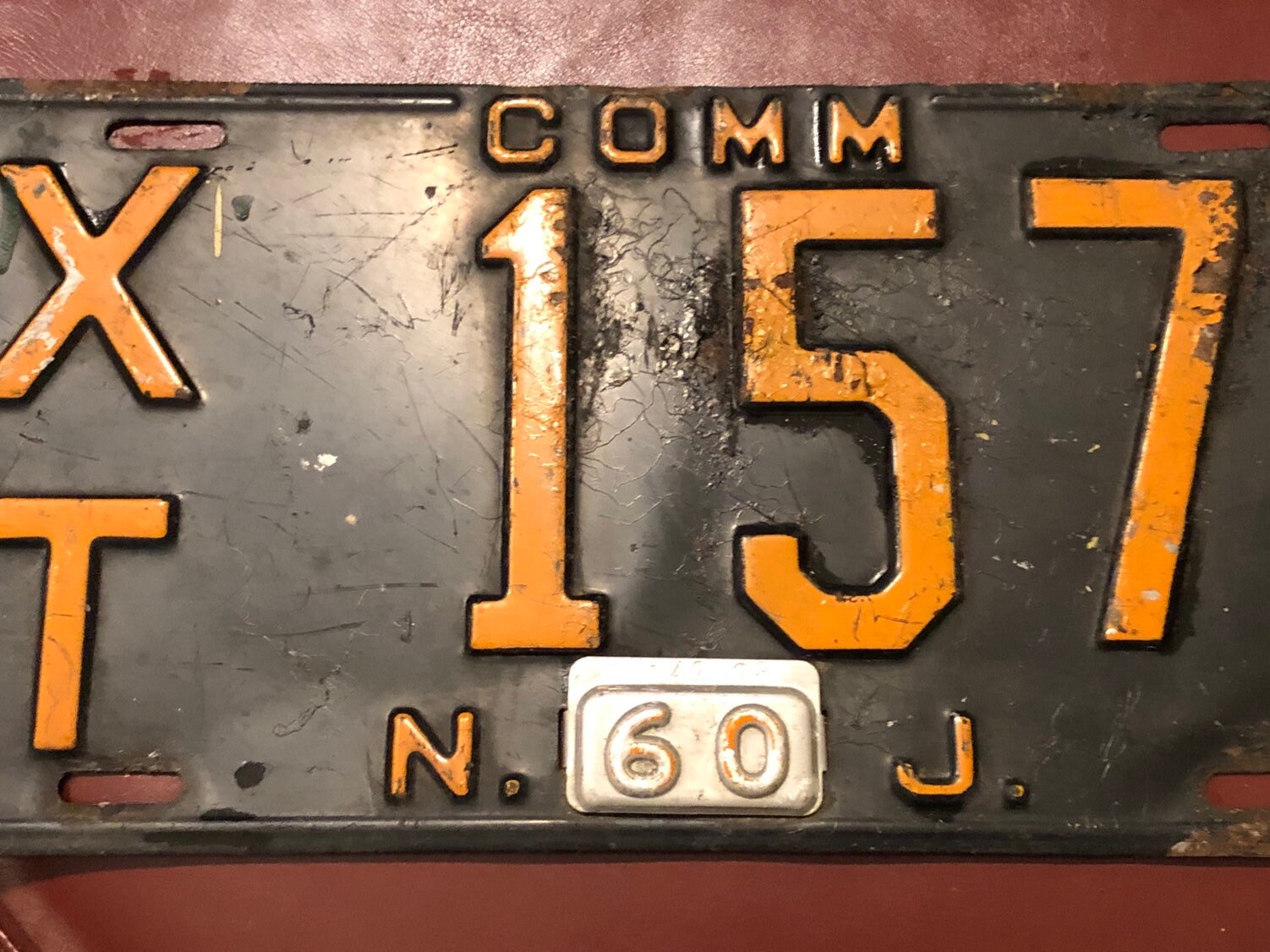 1960 Vintage NJ Commercial License Plate with Registration Tag | Etsy