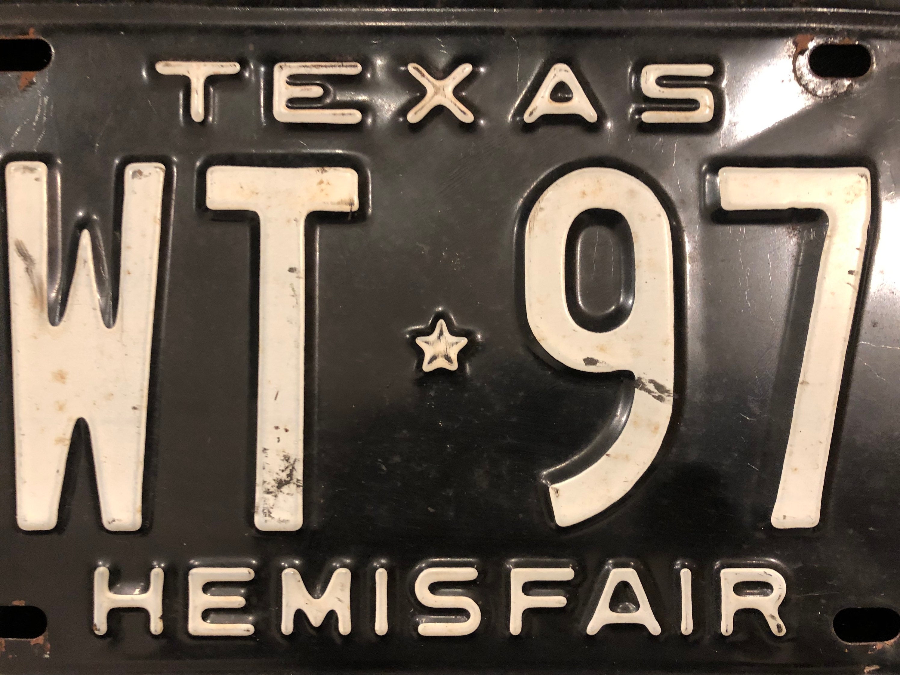 Vintage Original 1968 Texas Hemisfair License Plate in Very - Etsy