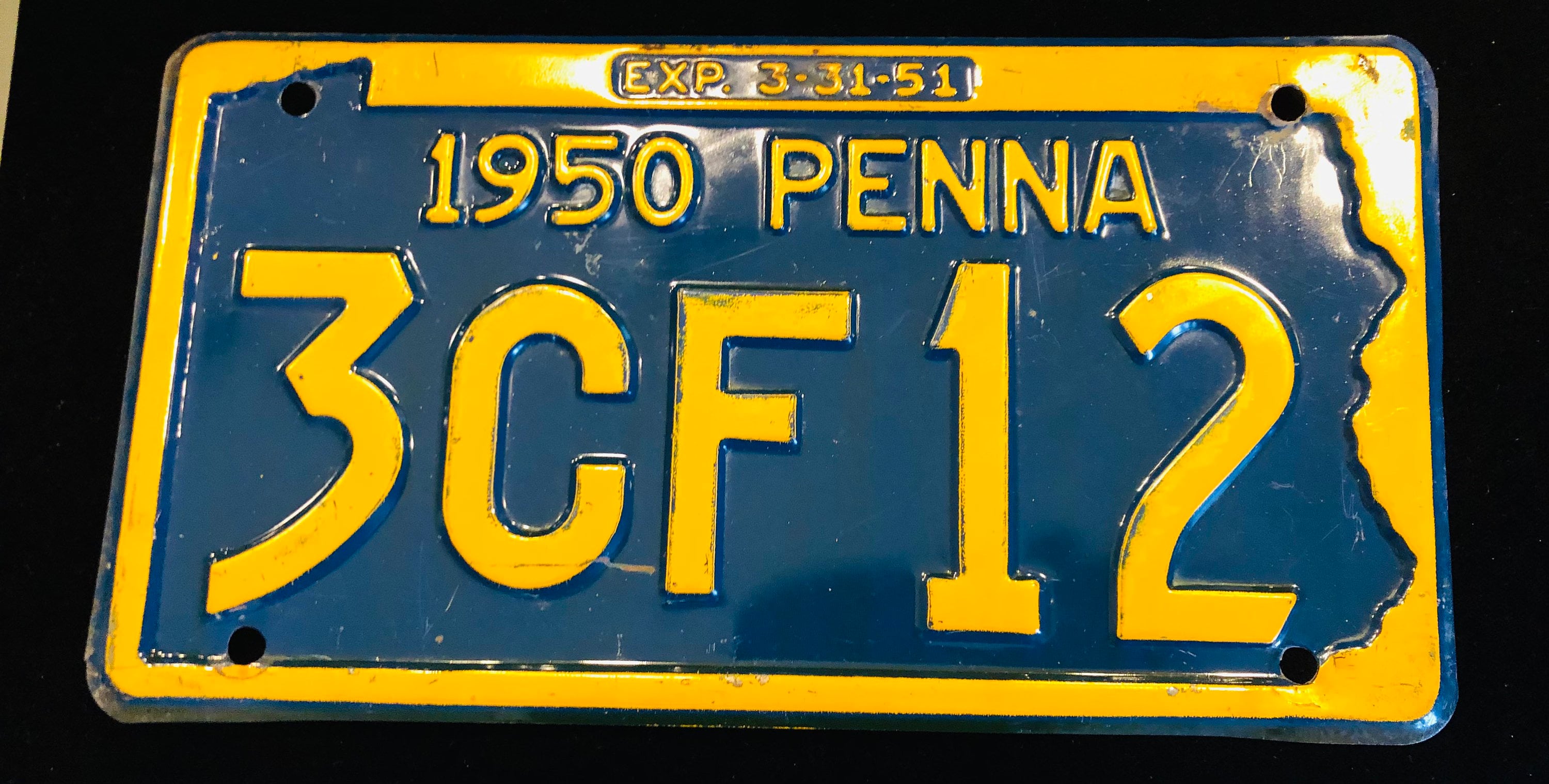 Vintage Original 1950 PA License Plate in Mint Condition - Etsy