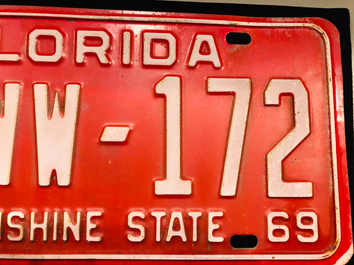 Vintage Original 1960s Florida License Plate (sunshine State ) in Great ...